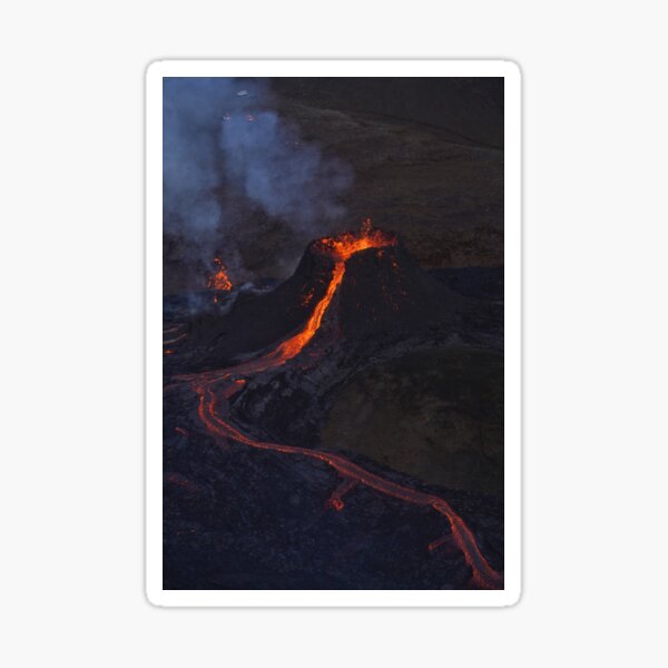 "Volcanic eruption in Iceland 2021" Sticker for Sale by elisainiceland ...
