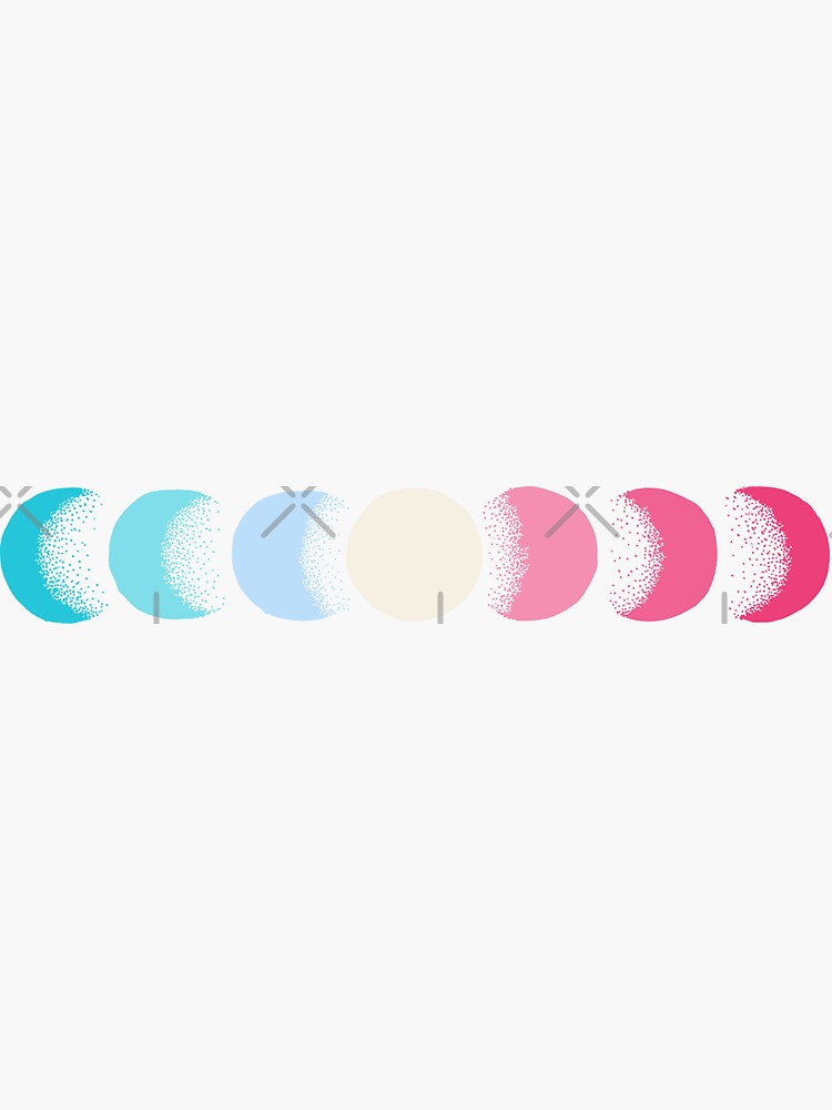 "transgender pride moon phases" Sticker for Sale by kassiemz | Redbubble
