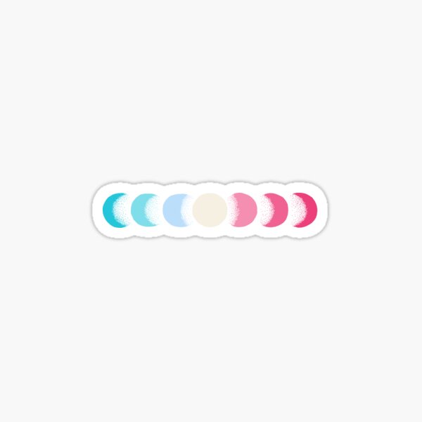 "transgender pride moon phases" Sticker for Sale by kassiemz | Redbubble