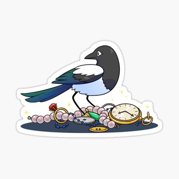 Cartoon Magpie Stickers | Redbubble