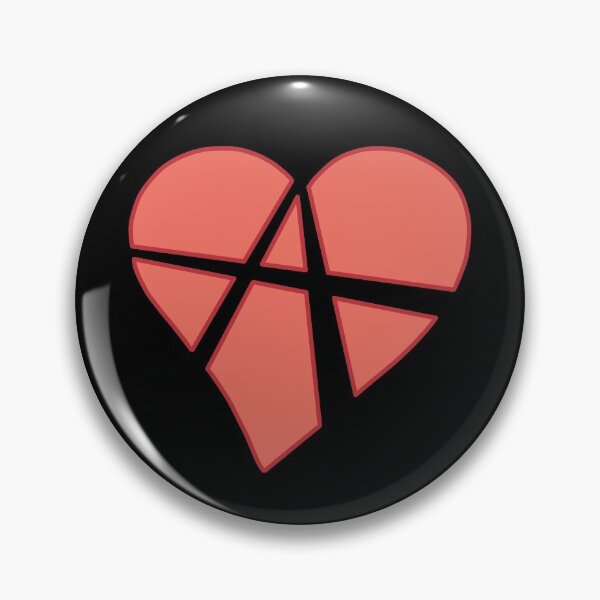 "Relationship Anarchy Heart (black)" Pin for Sale by manutz-itzanami ...