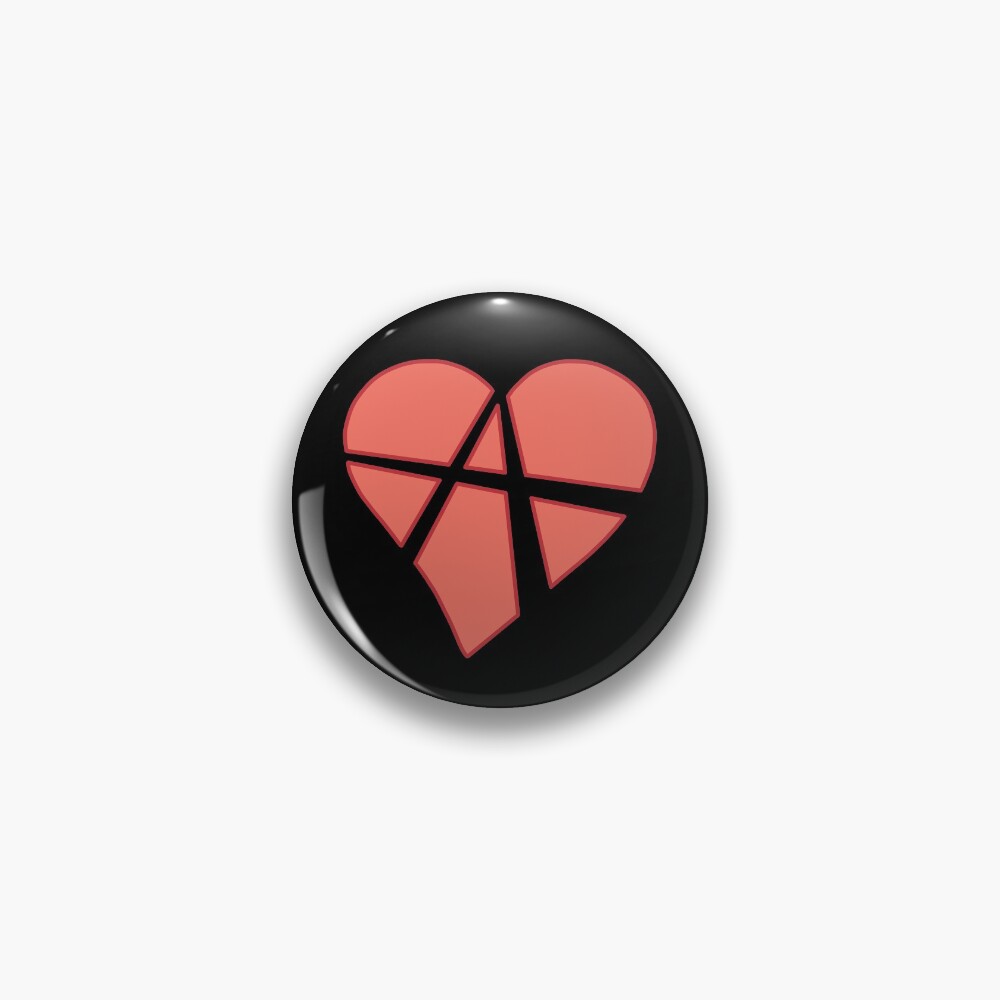 "Relationship Anarchy Heart (black)" Pin for Sale by manutz-itzanami ...