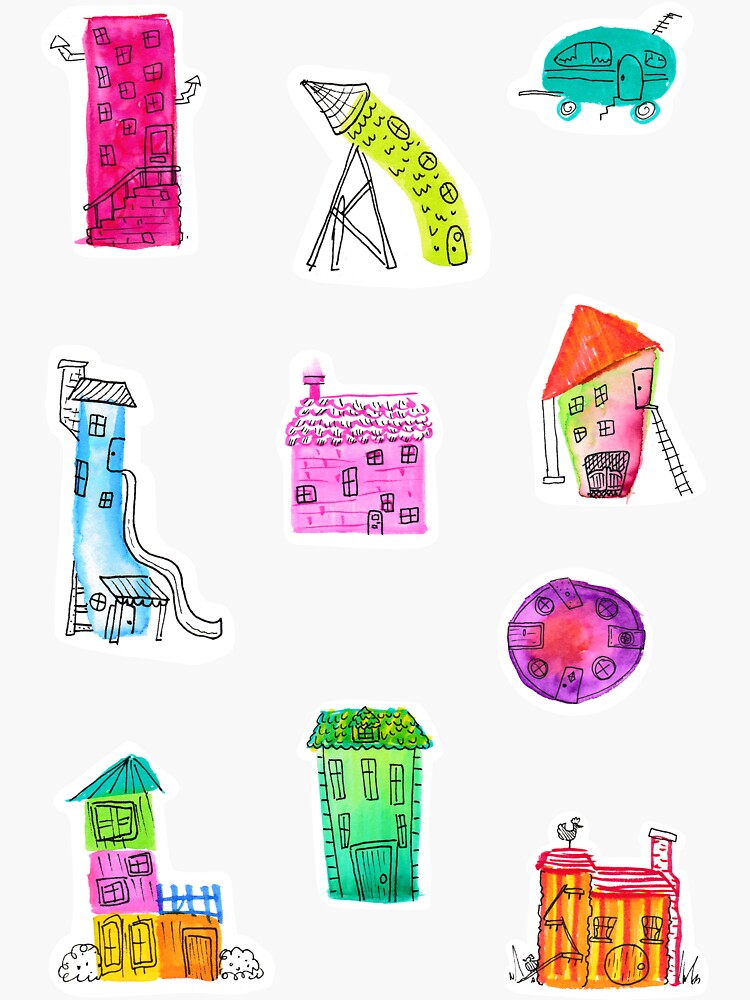 "House Warming " Sticker by mothmanatee | Redbubble