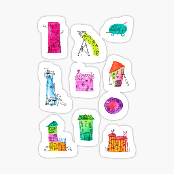 "House Warming " Sticker by mothmanatee | Redbubble