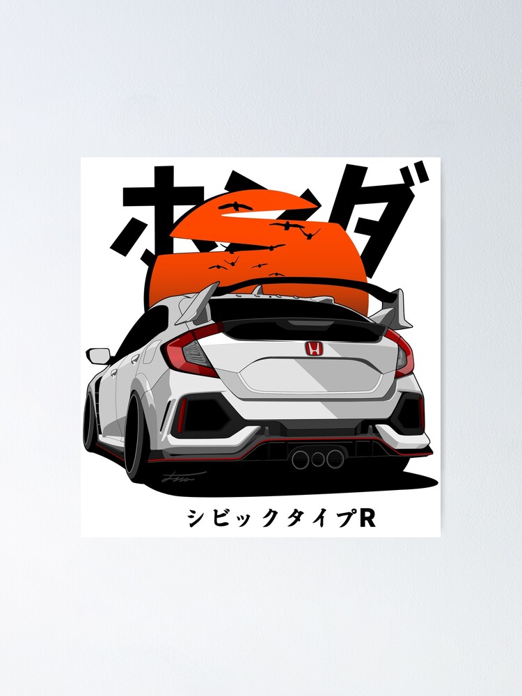 "FK8 Civic Type R" Poster for Sale by IssKa | Redbubble