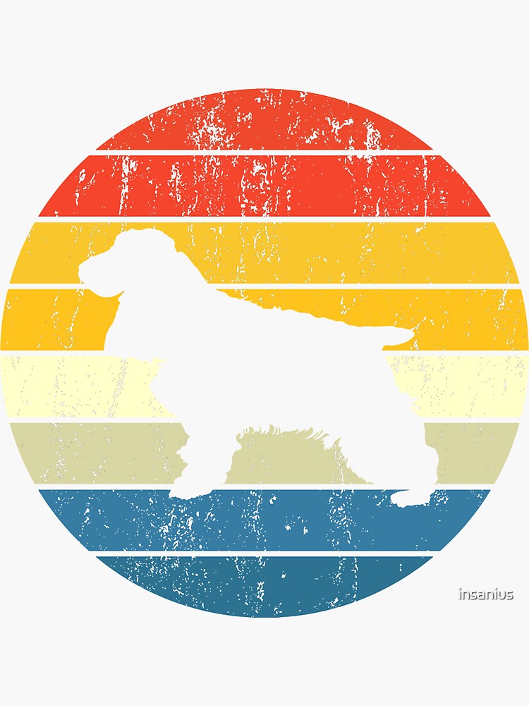 "Vintage English Cocker Spaniel, Retro Cocker Spaniel Sunset, American ...
