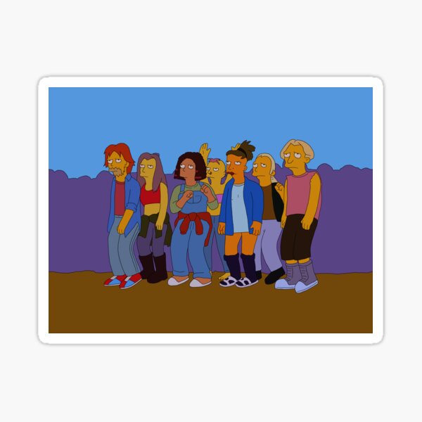 "Homerpalooza Crowd" Sticker by thebcarts | Redbubble