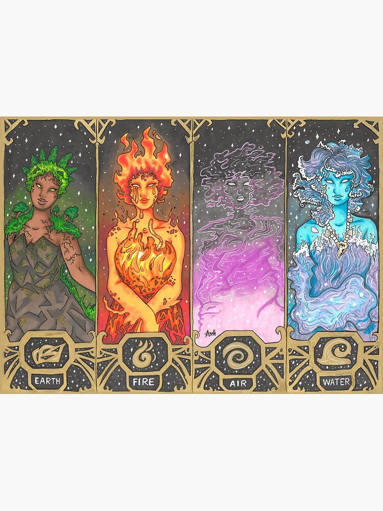 "The Four Elements" Poster for Sale by NikaArte | Redbubble