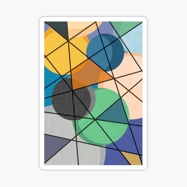 "Jumpy Shapes" Sticker for Sale by SpearChaser | Redbubble