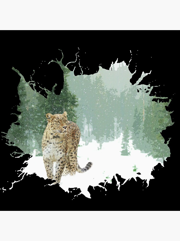 "Snow leopard watercolor splash portrait" Poster by faunafirm | Redbubble