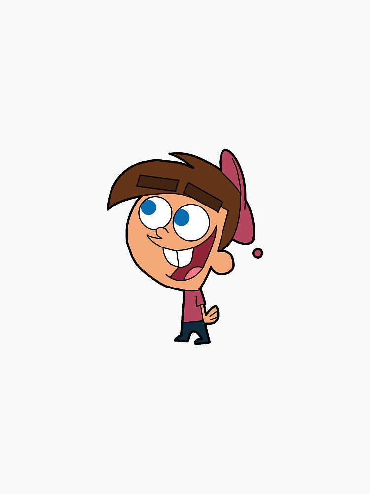 "Timmy Turner " Sticker by tailsdafox13 | Redbubble