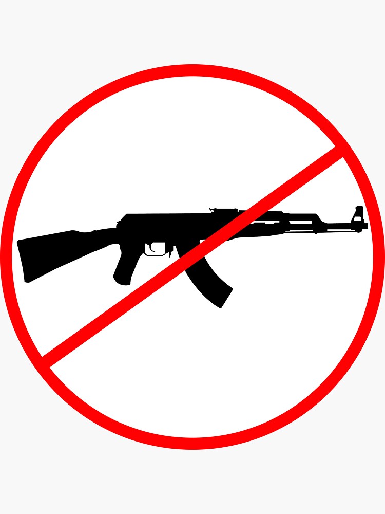 "No weapons" Sticker by kolyalll | Redbubble