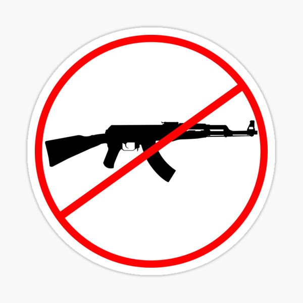 "No weapons" Sticker by kolyalll | Redbubble
