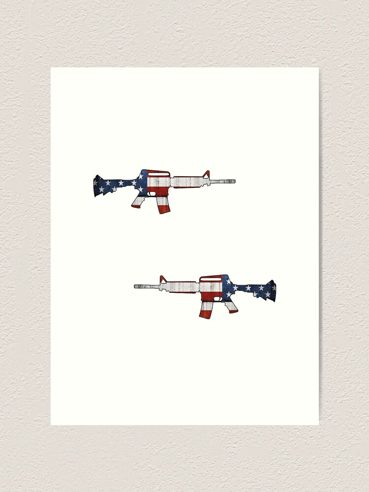 "AR-15 American Flag Sticker Pack / Sticker Set" Art Print by Boy-Mom ...