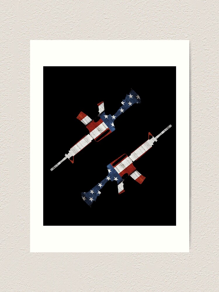 "AR-15 American Flag Sticker Pack / Sticker Set" Art Print by Boy-Mom ...