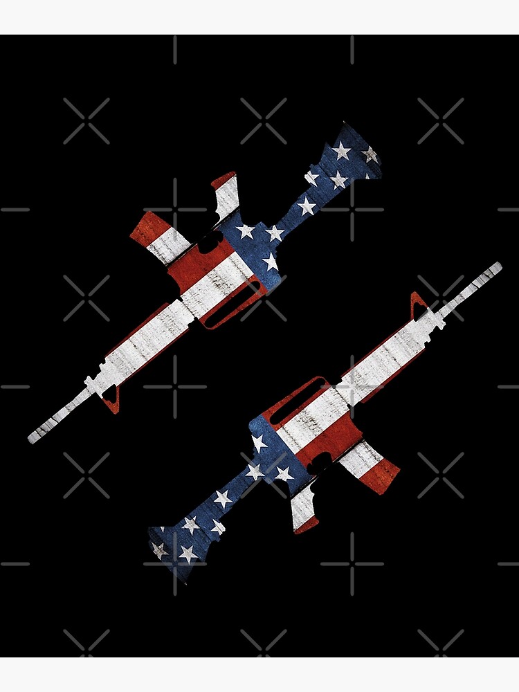 "AR-15 American Flag Sticker Pack / Sticker Set" Art Print by Boy-Mom ...