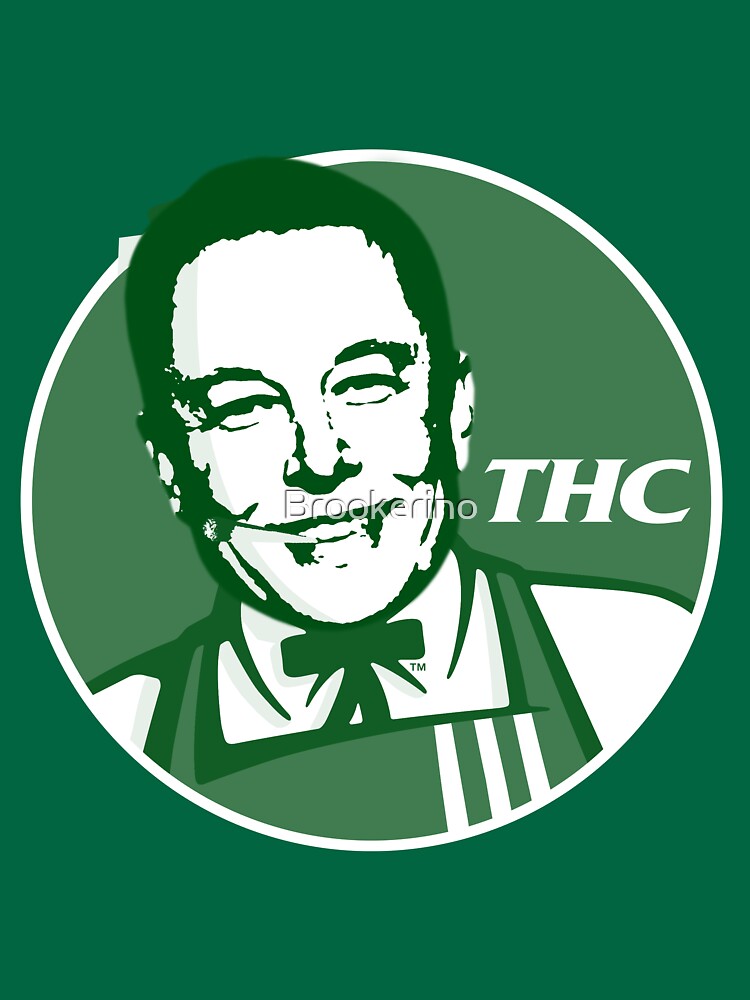 "Funny Elon Musk Weed THC KFC Logo" T-shirt for Sale by Brookerino ...