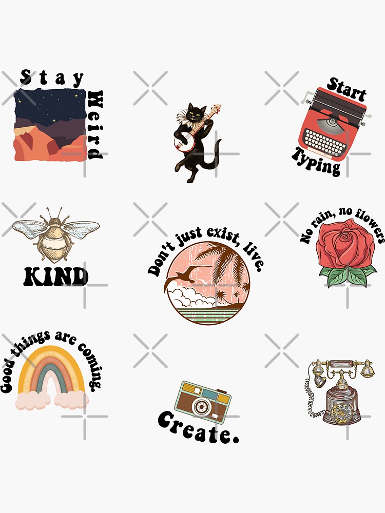 "Aesthetic VSCO sticker pack " Sticker for Sale by MissyMelJ | Redbubble