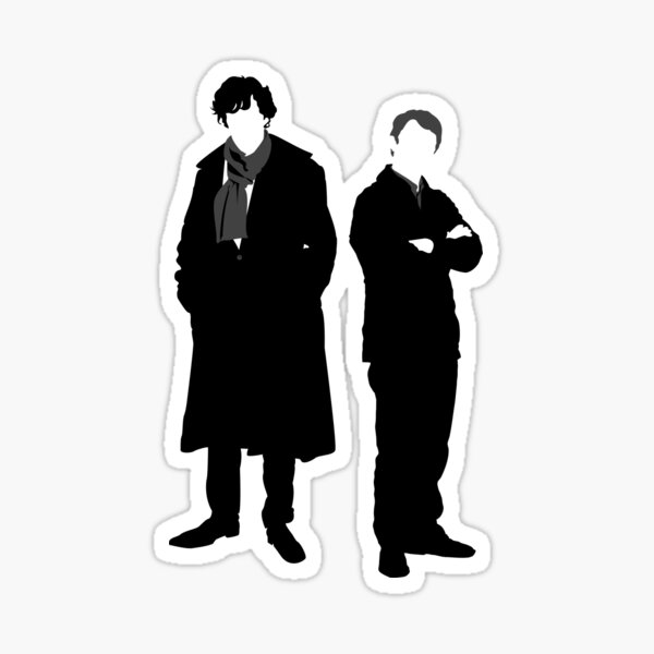 "Holmes and Watson" Sticker by AthenaLeonti | Redbubble