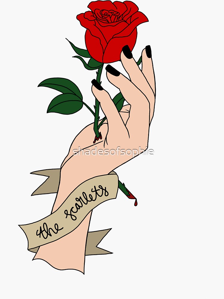 "The Scarlets" Sticker by shadesofsophie | Redbubble