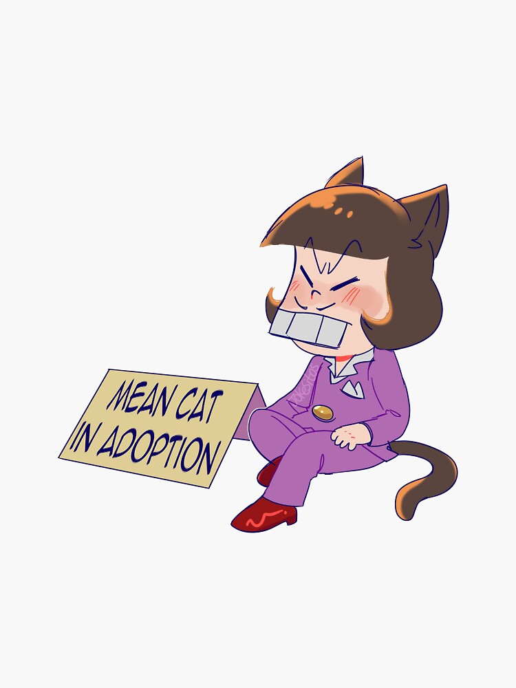 "MEAN KITTY" Sticker by TAIRUSUKU | Redbubble