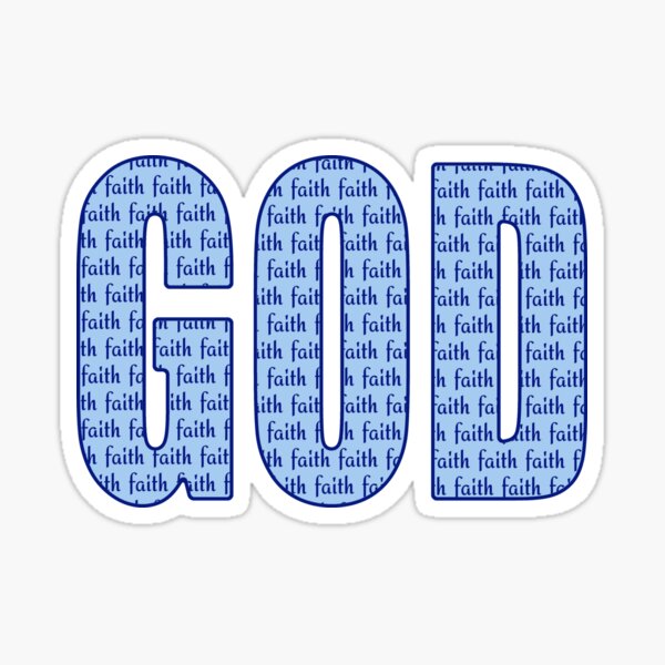 Pegatina «Pon tu fe en Dios-Dios llena de fe-Fe en Dios-patrón de fe ...