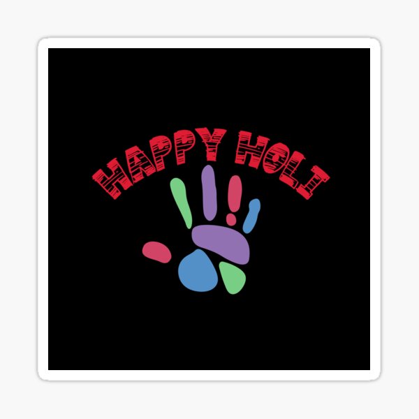 "Happy Holi" Sticker for Sale by Minubehune | Redbubble