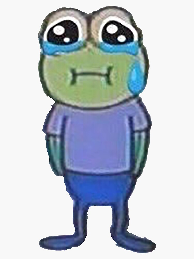 "Spongebob meme crying little fish" Sticker for Sale by janenovacane ...