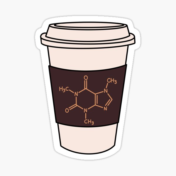 "Cup of Caffeine" Sticker for Sale by zoelindberg24 | Redbubble