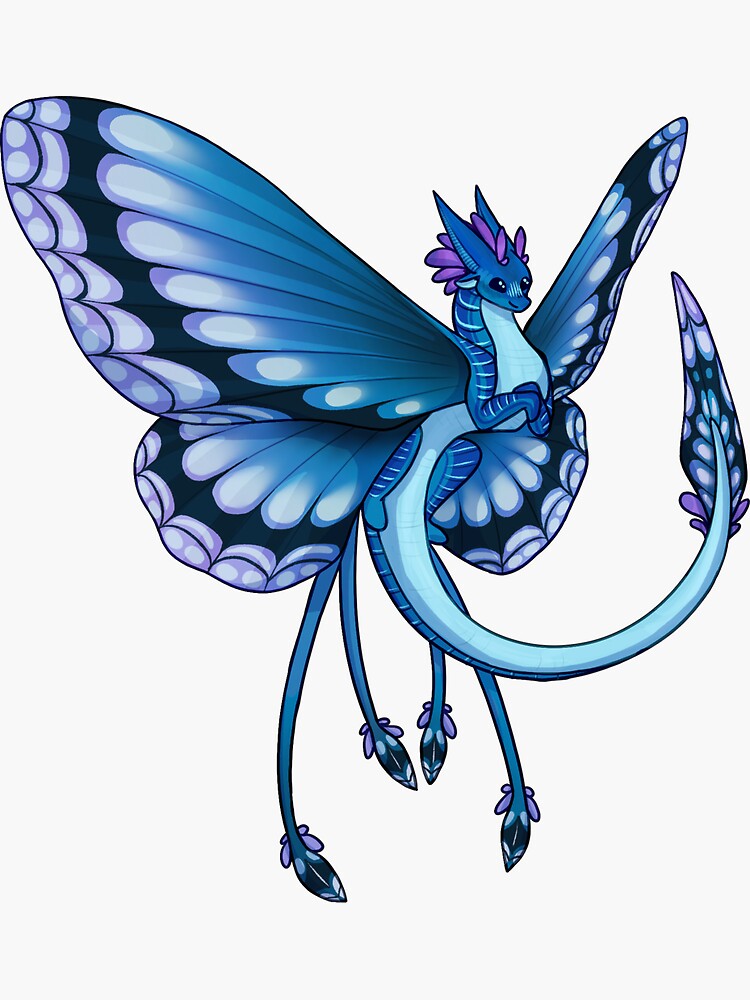 "Butterfly Dragon" Sticker for Sale by BlessedBlossom | Redbubble