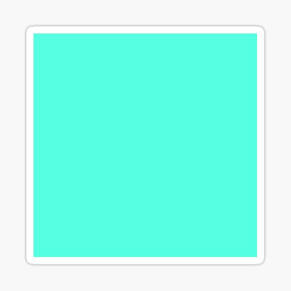 "Just color: Ultra Bright Neon Turquoise" Sticker for Sale by ...