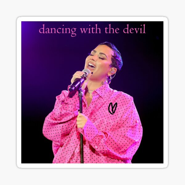 "Demi Lovato - dancing with the devil" Sticker for Sale by morganeglmn | Redbubble