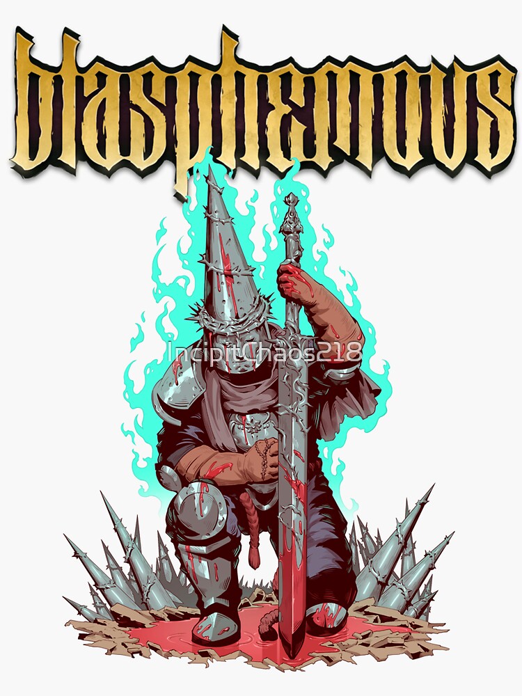 "Blasphemous - Penitent One" Sticker by IncipitChaos218 | Redbubble