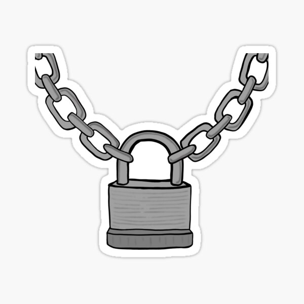 "Padlock" Sticker for Sale by DiaperedFancy | Redbubble
