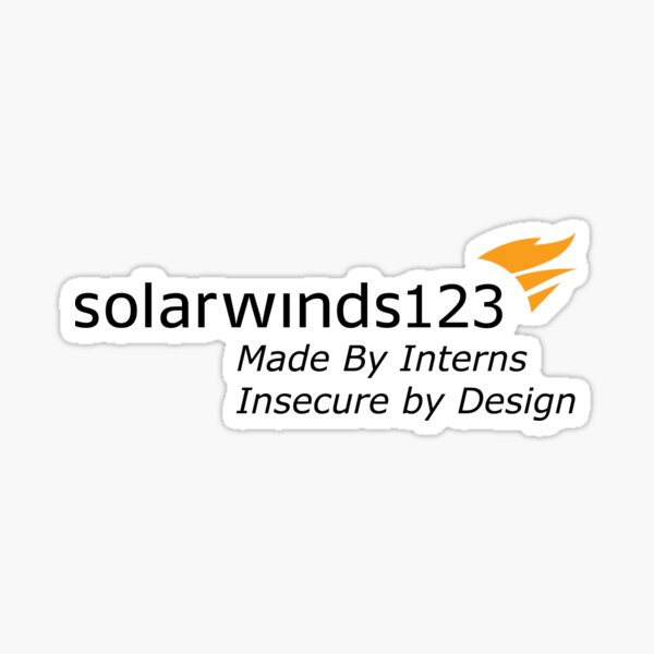 "Solarwinds123" Sticker for Sale by GeekItUp | Redbubble