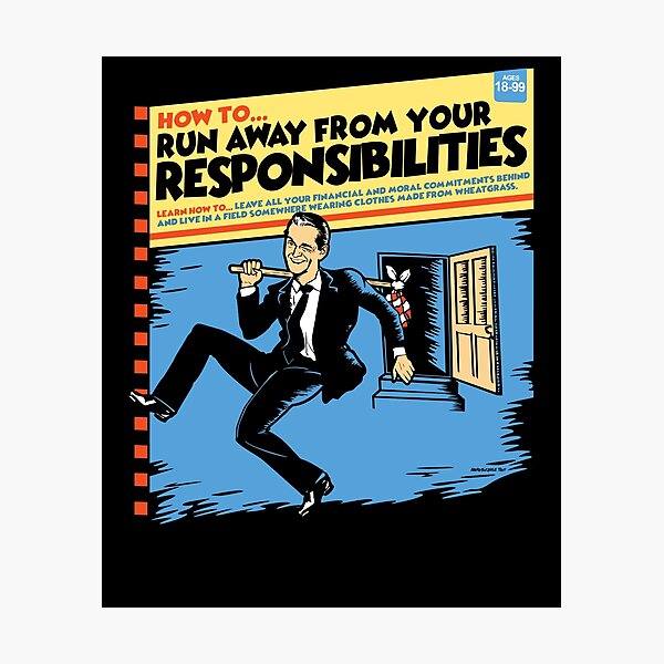 Lámina fotográfica «Cómo ... huir de sus responsabilidades» de ...