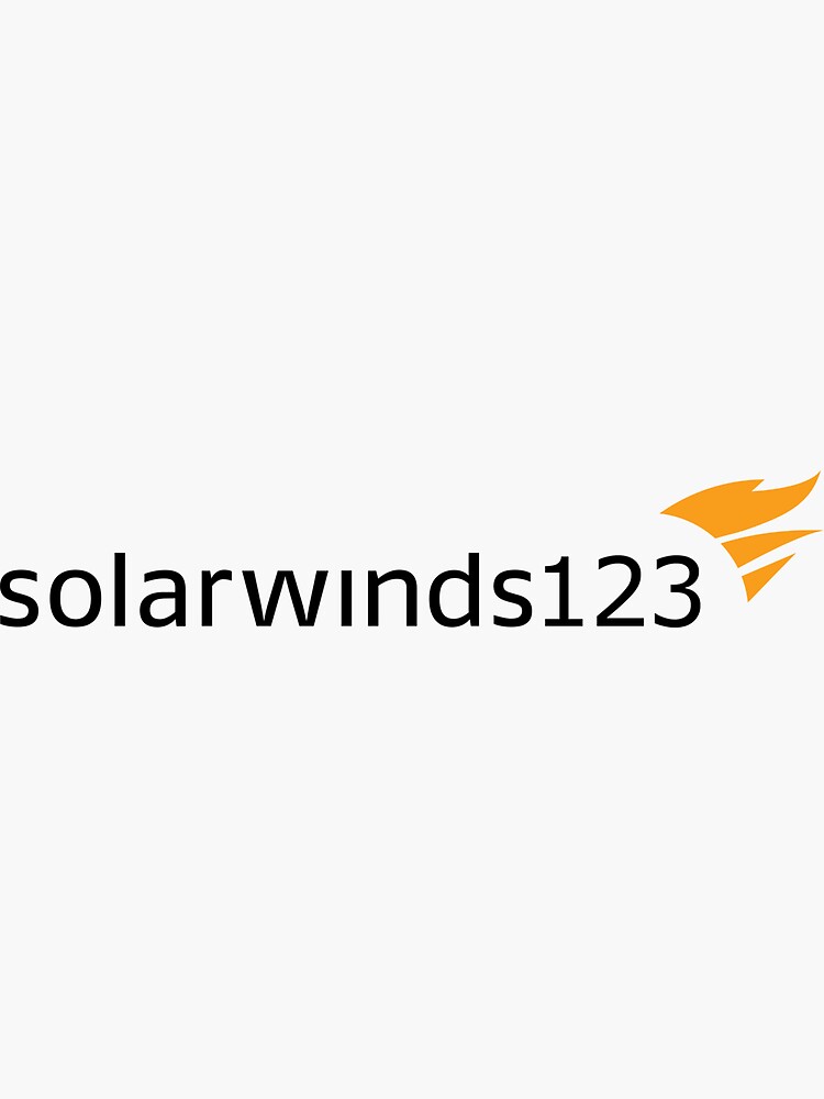 "Solarwinds123 White Background" Sticker for Sale by GeekItUp | Redbubble