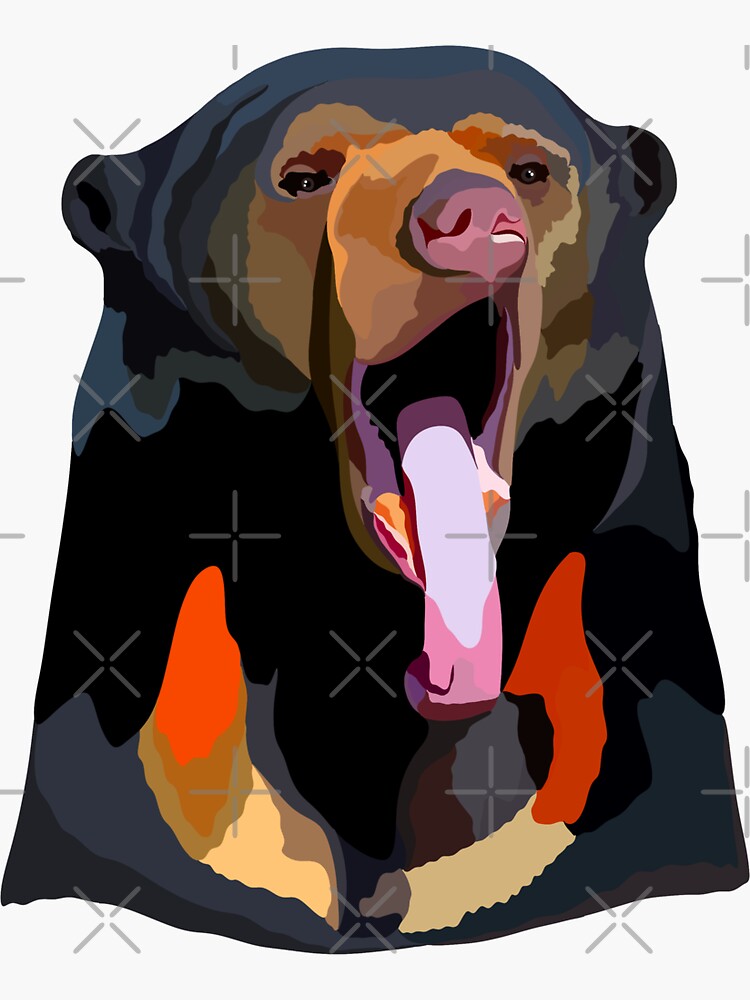 "S is for Sunbear" Sticker for Sale by thezoogirl | Redbubble
