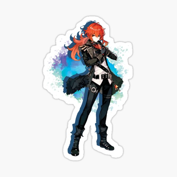 "Genshin Impact - Diluc Tribute" Sticker for Sale by Domadraghi | Redbubble