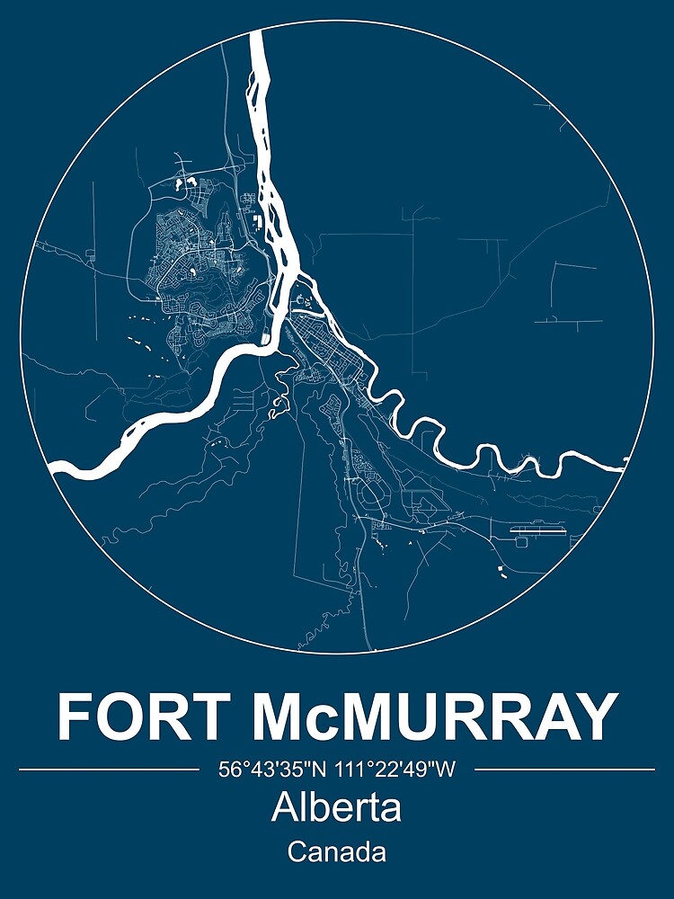Póster «Mapa de la ciudad de Fort McMurray (Alberta, Canadá)» de jesse ...