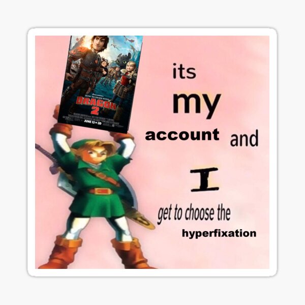 "new hyperfixation check" Sticker for Sale by WithTheHair | Redbubble