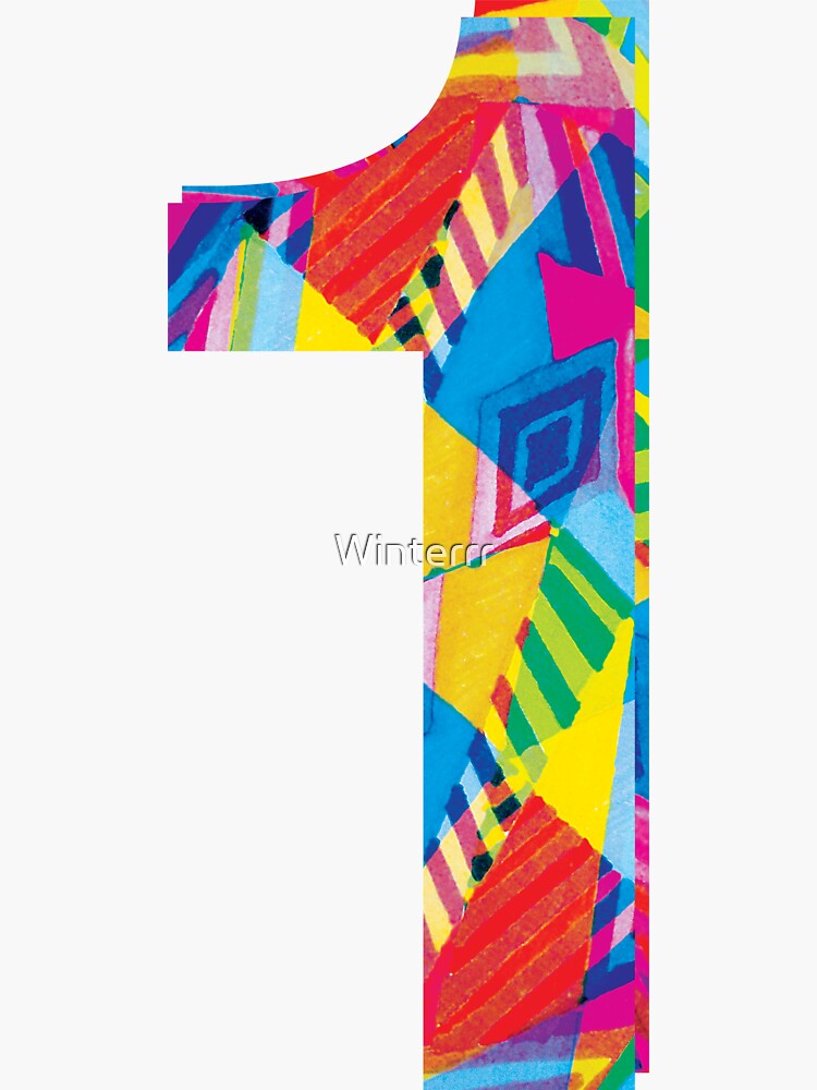 "Number 1" Sticker by Winterrr | Redbubble