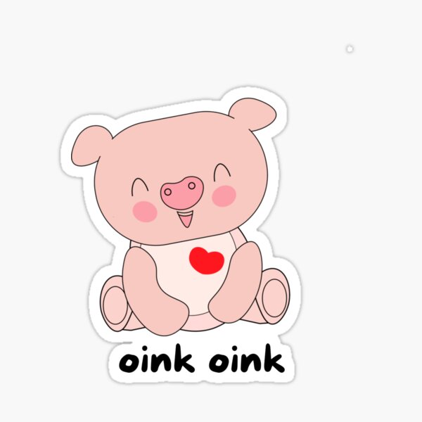 "Piggy - Oink Oink" Sticker for Sale by miniverdesigns | Redbubble