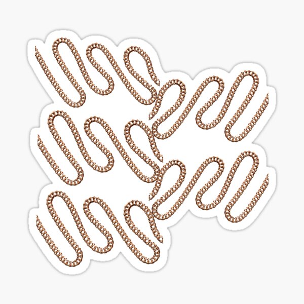 "Gold chains" Sticker by C4Rack | Redbubble