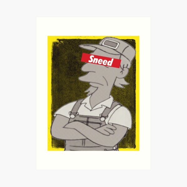 "Simpsons Sneed Censored" Art Print by Ultraton | Redbubble