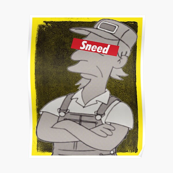 "Simpsons Sneed Censored" Poster for Sale by Ultraton | Redbubble
