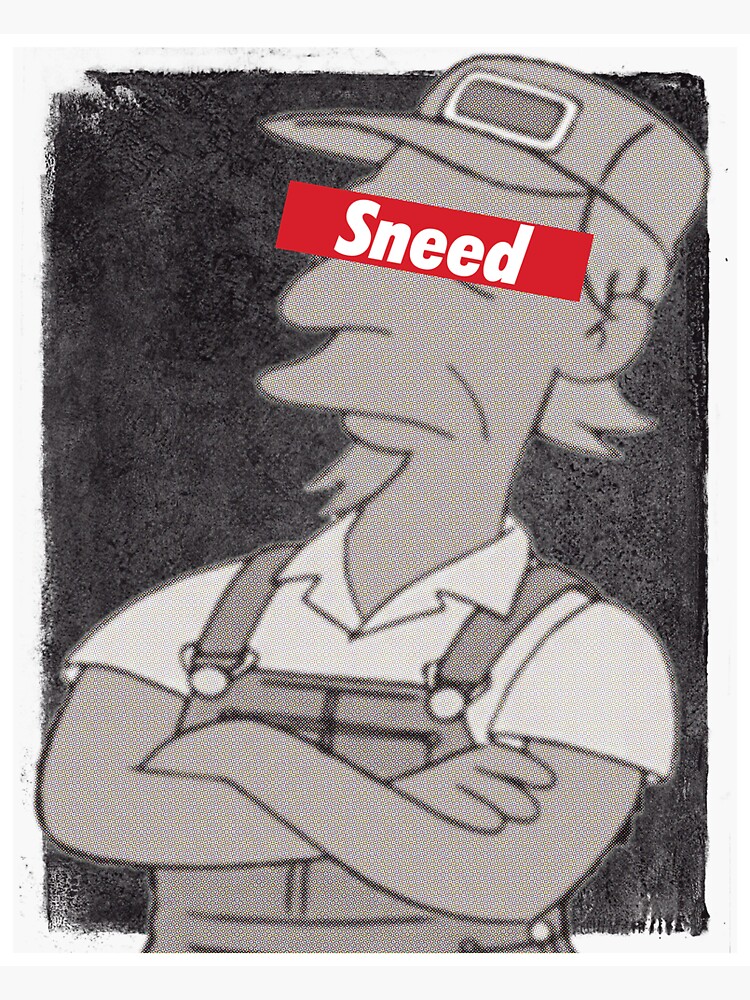 "Simpsons Sneed Censored" Sticker for Sale by Ultraton | Redbubble