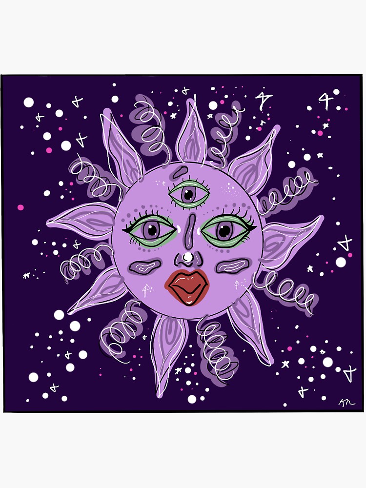 "Trippy Sun" Sticker for Sale by allinikles | Redbubble