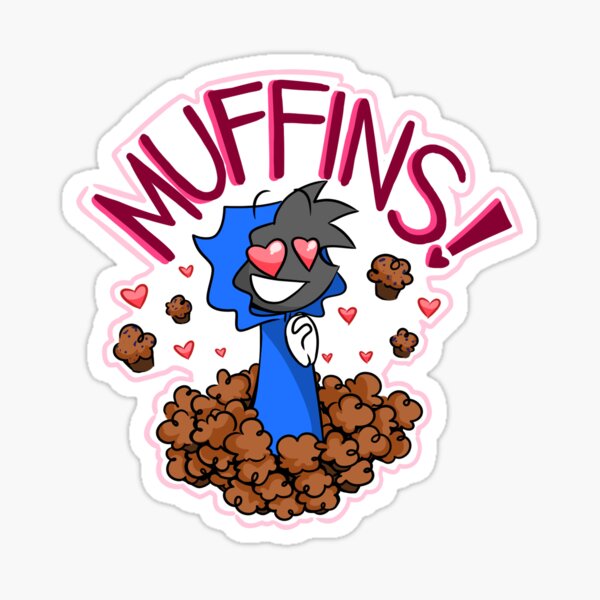"Muffins! Sticker/Magnet" Sticker for Sale by ZipZopProducts | Redbubble