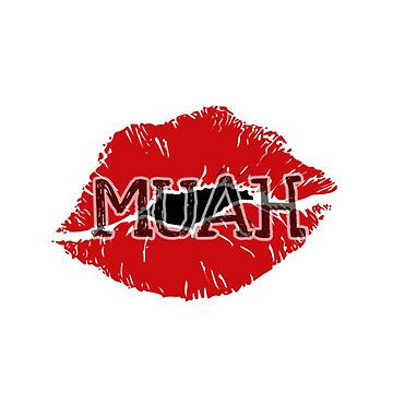 "Muah Kiss Mark" Sticker for Sale by jess1403x | Redbubble